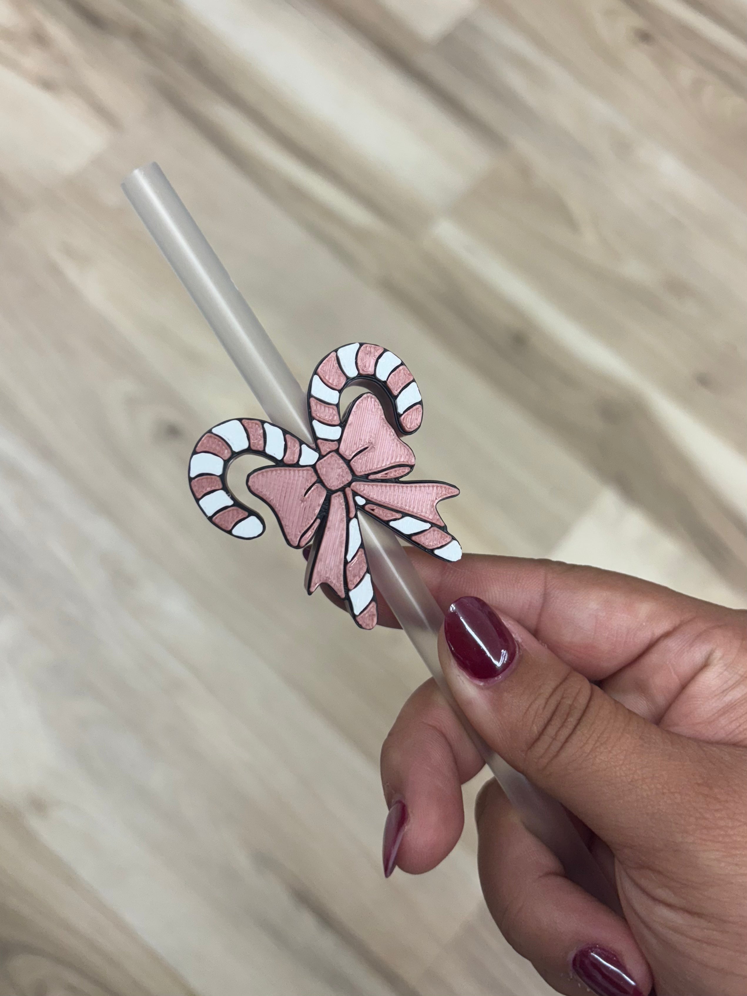 Rose Gold Candy Cane - 3D Printed Straw Topper – Classy Crafts