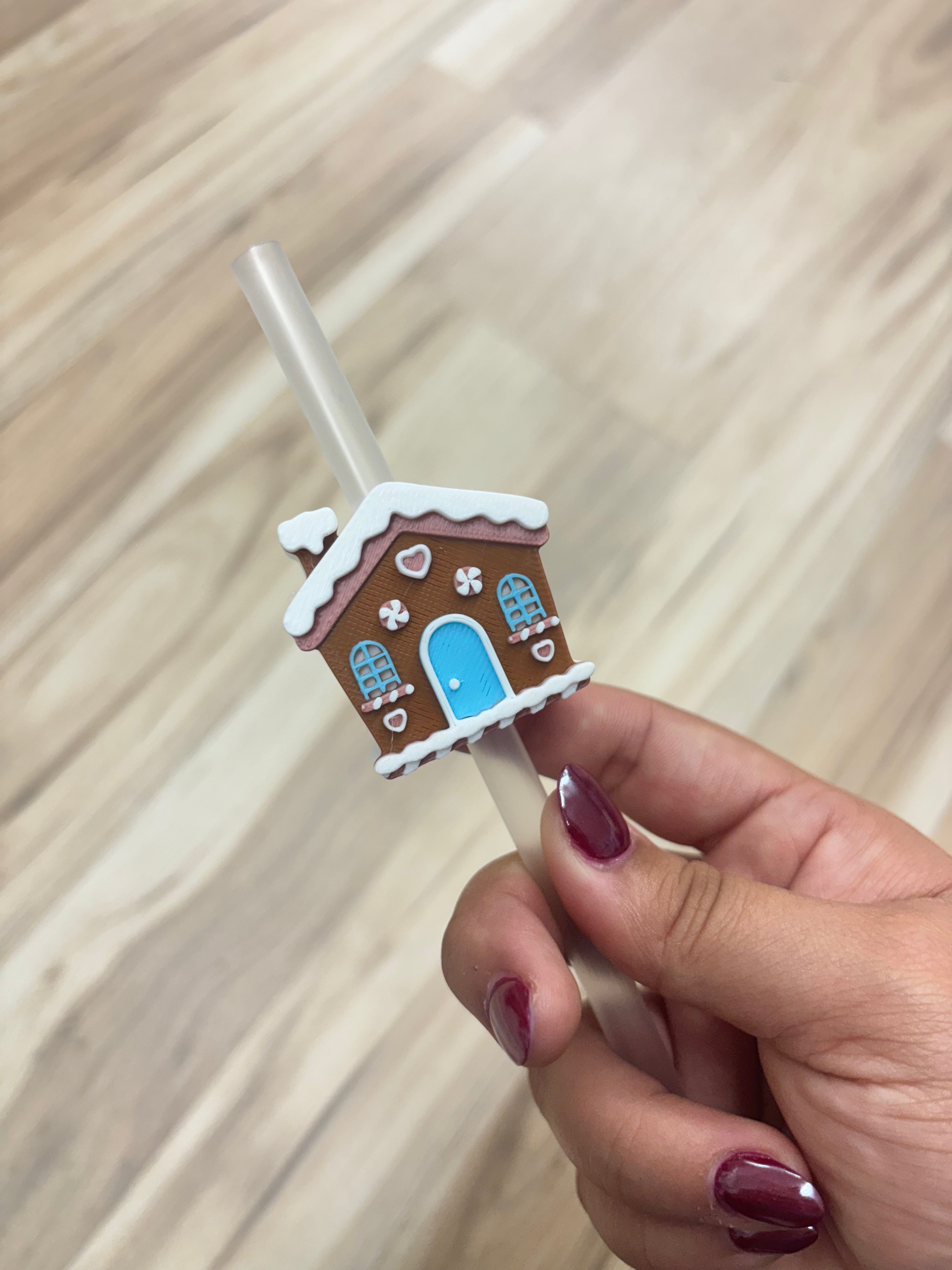 Gingerbread House - 3D Printed Straw Topper – Classy Crafts