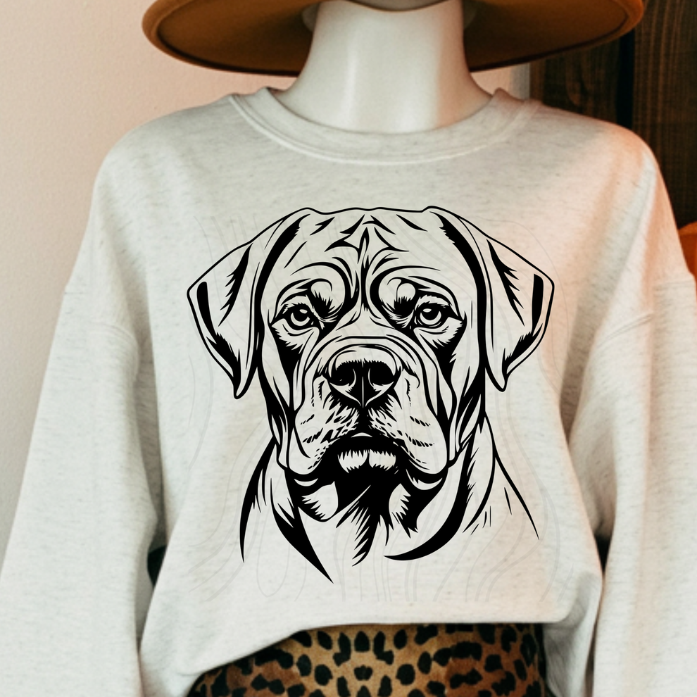 Boerboel Dog Head Transfer**SOLD SEPARATELY** – Classy Crafts