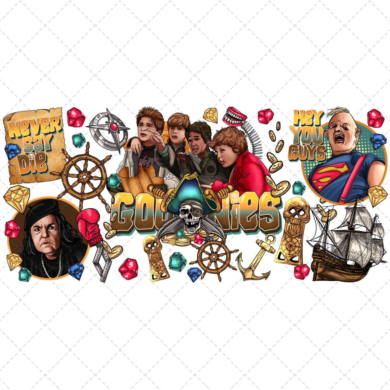 Goonies 16oz Libbey Wrap – Classy Crafts