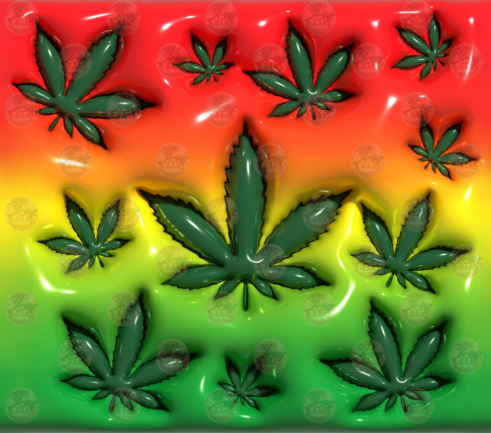 3D Puff Marijuana Tumbler Wrap - Sublimation Transfer – Classy Crafts