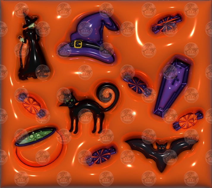 3D Puff Witch Things Tumbler Wrap - Sublimation Transfer – Classy Crafts