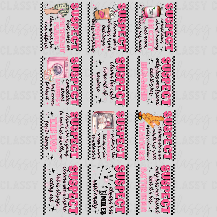 Suspect - 30x48 - PREMADE GANG SHEET – Classy Crafts