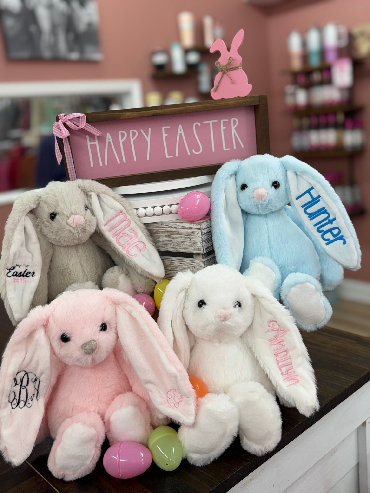 Personalized 14" Easter Bunny Plush – Classy Crafts