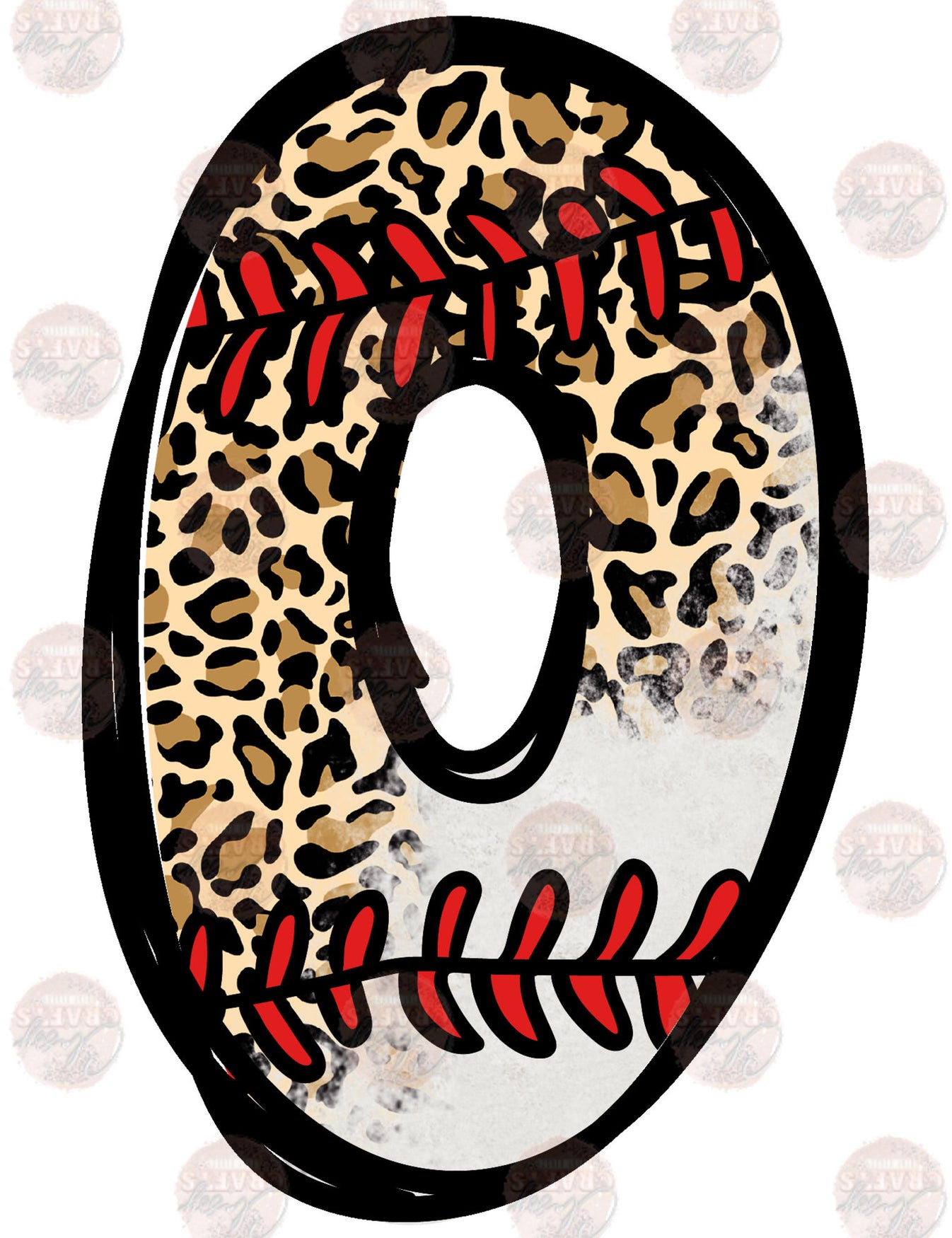 Baseball Number 0 Transfer – Classy Crafts
