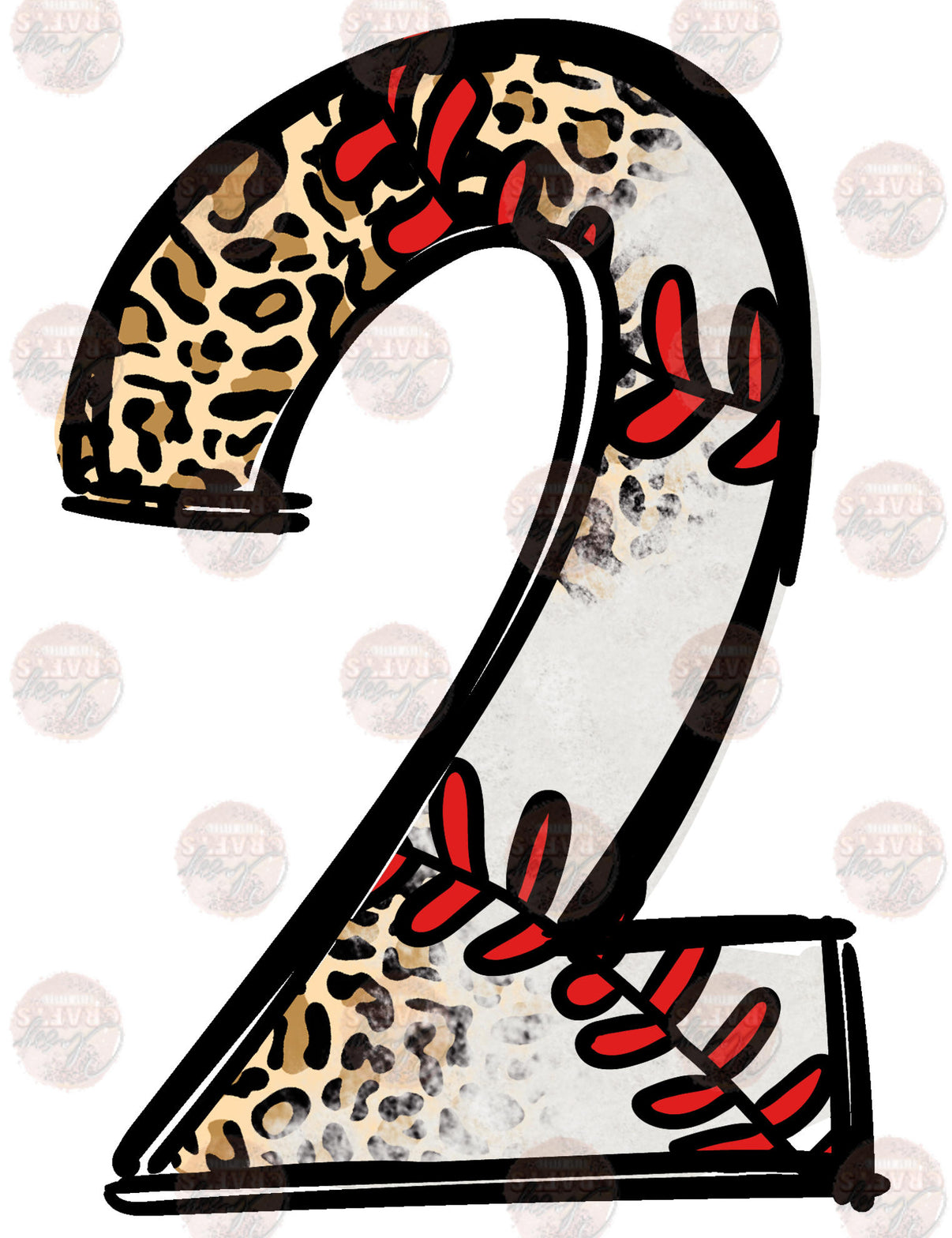 Baseball Number 2 Transfer – Classy Crafts