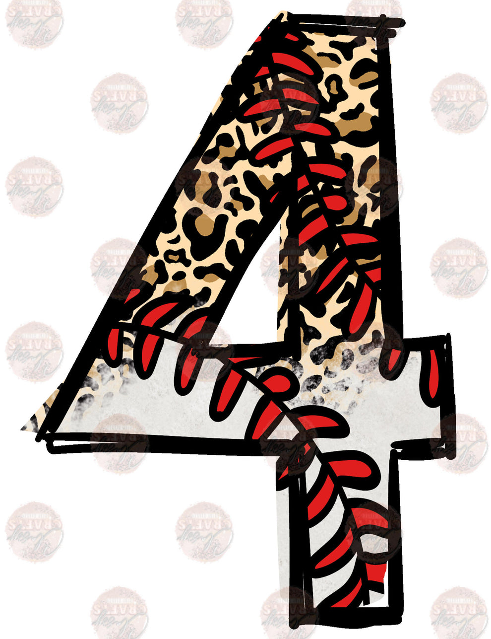 Baseball Number 4 Transfer – Classy Crafts