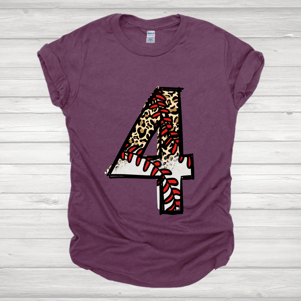 Baseball Number 4 Transfer – Classy Crafts