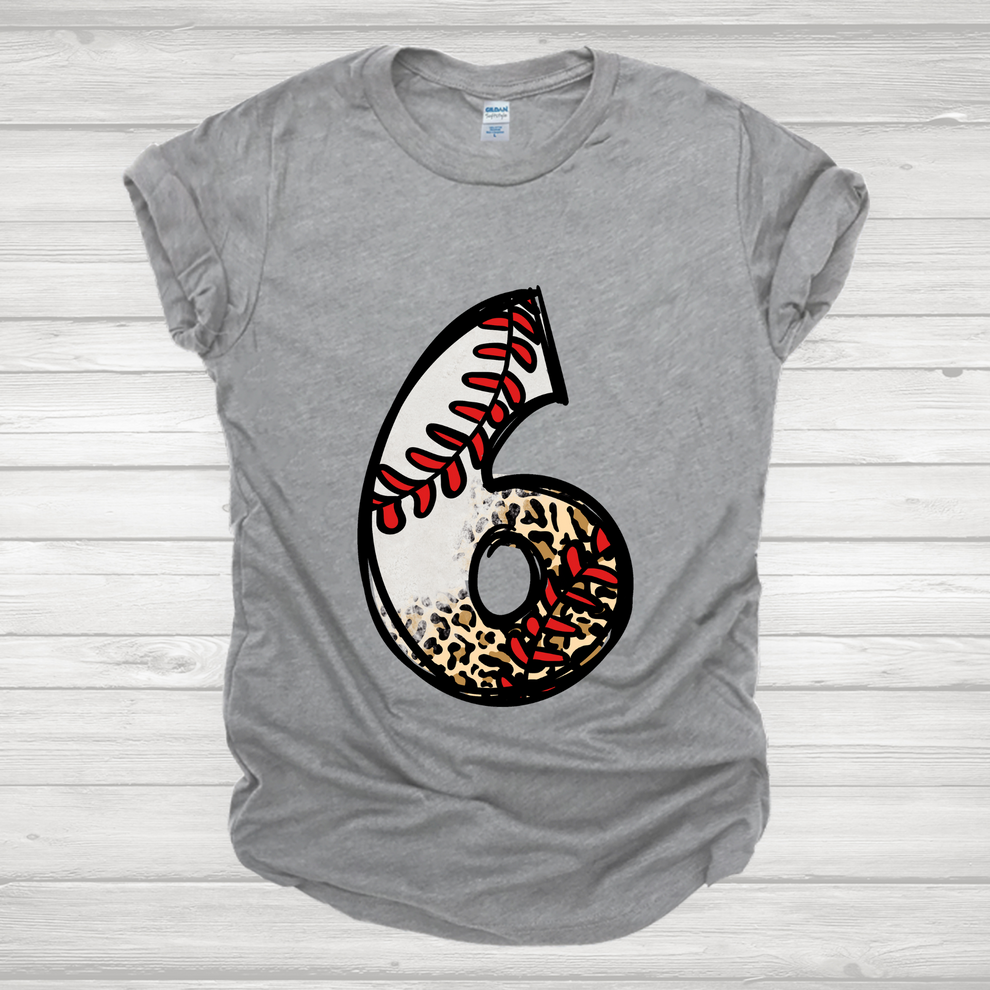 Baseball Number 6 Transfer – Classy Crafts
