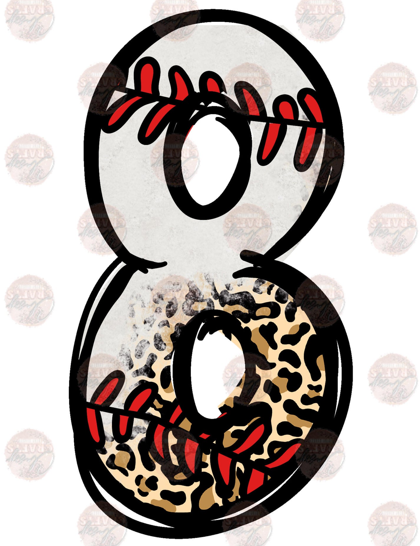 Baseball Number 8 Transfer – Classy Crafts