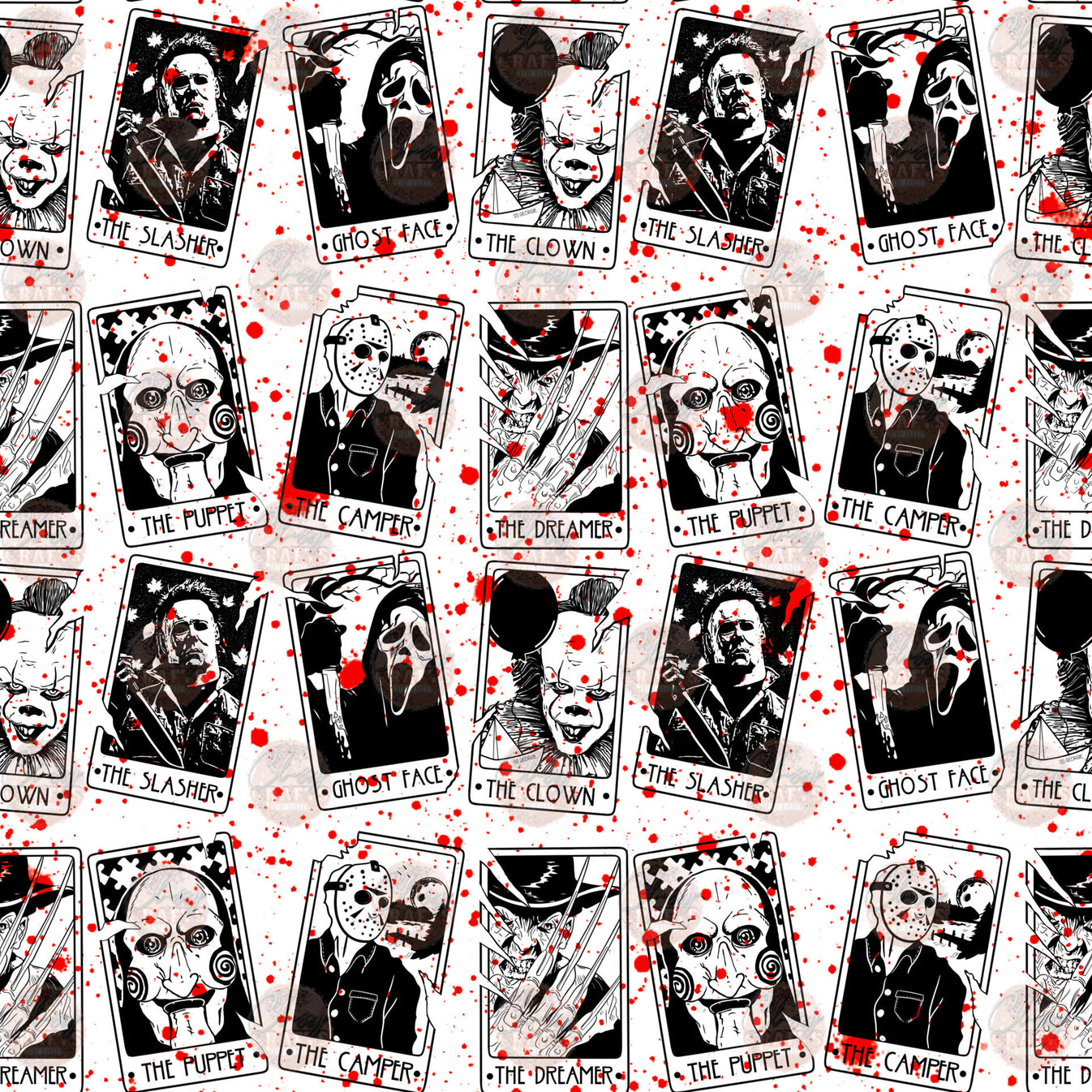 Blood Collage Seamless Wrap - Sublimation Transfer – Classy Crafts