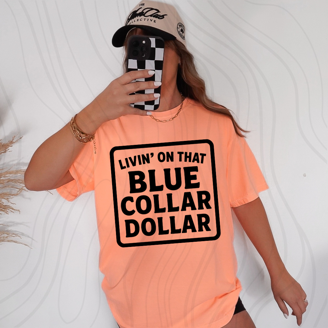 Blue Collar Dollar Square Transfer – Classy Crafts