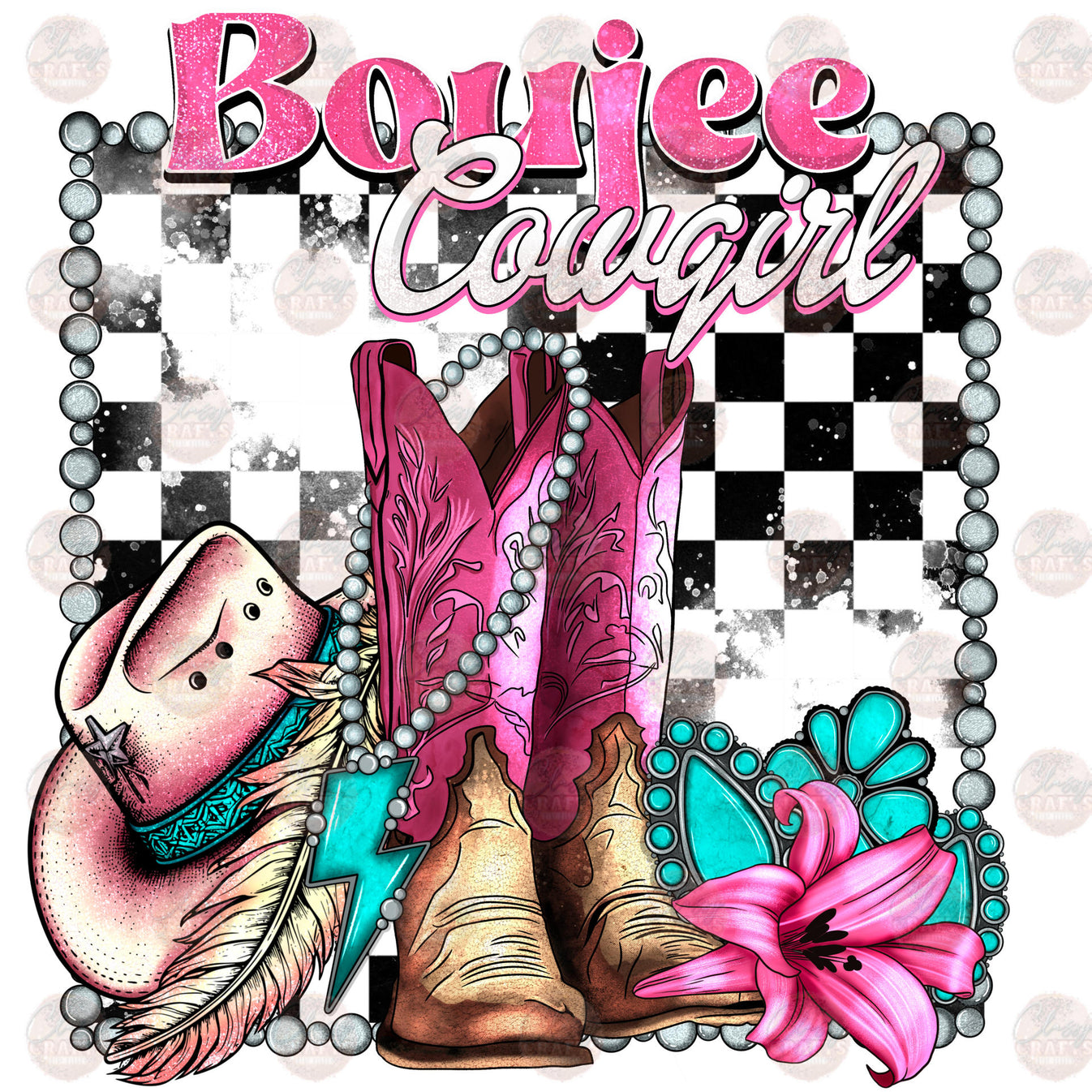 Boujee Cowgirl Two Part **Sold Separately** Transfer – Classy Crafts