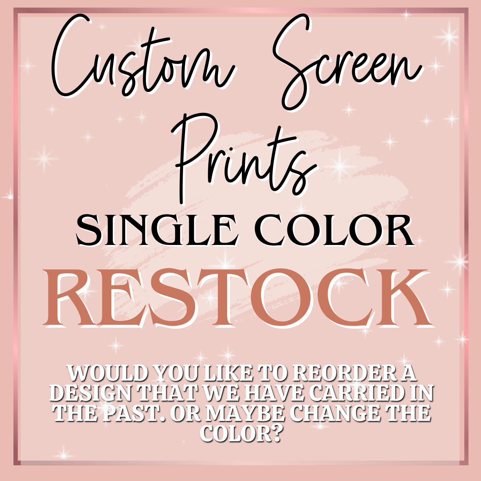 REORDER SINGLE COLOR SCREEN PRINT - UPLOAD MOCK UP – Classy Crafts