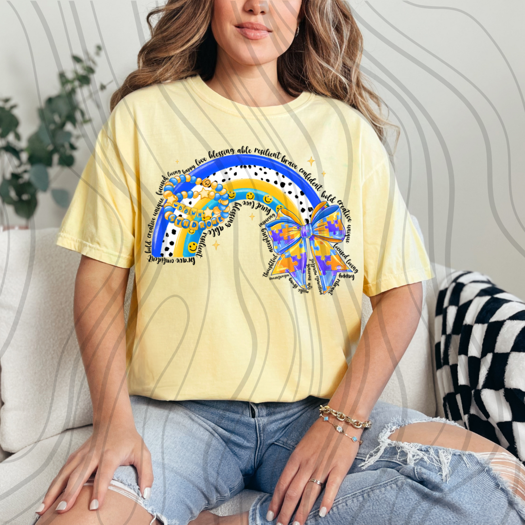 Down Syndrome Rainbow Transfer – Classy Crafts