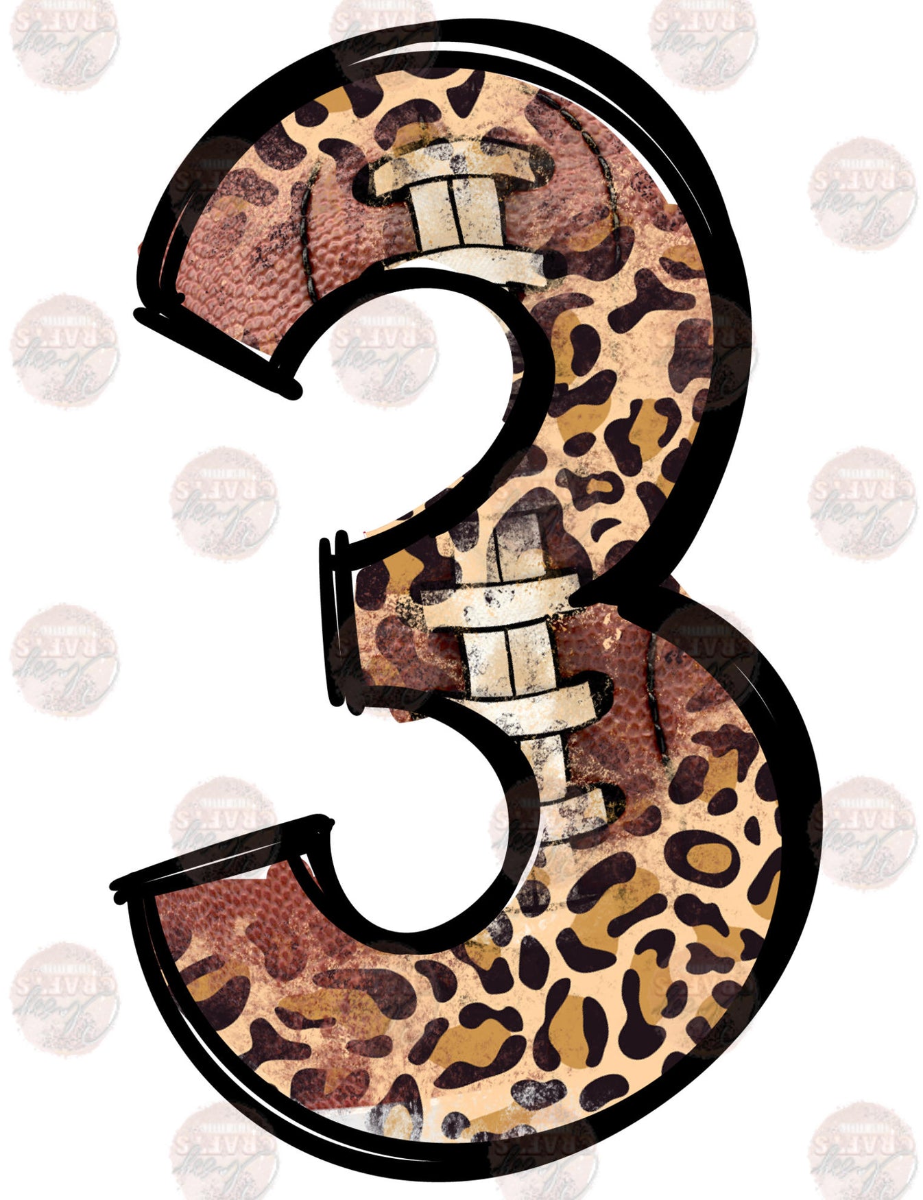 Football Number 3 Transfer – Classy Crafts