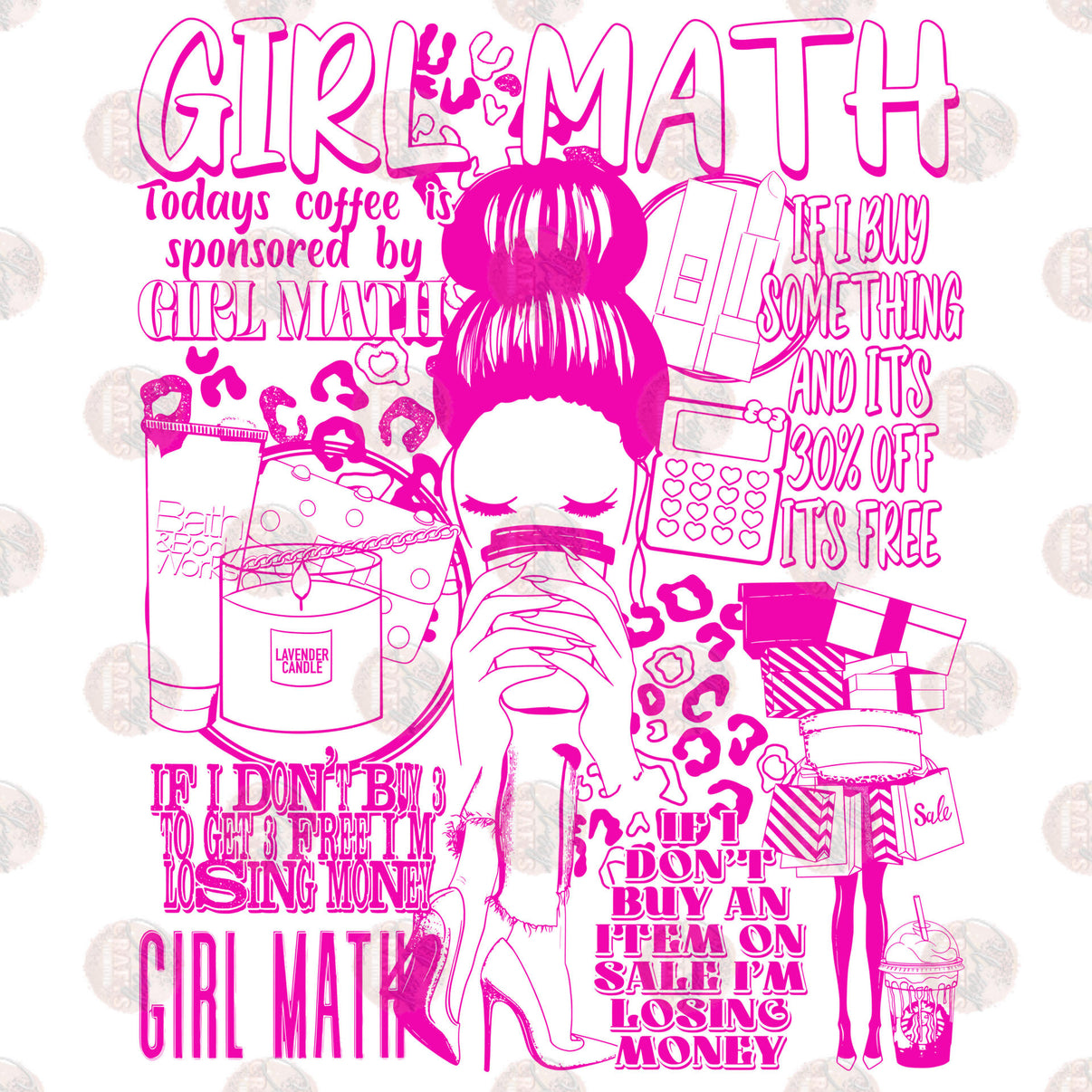 Girl Math Transfer – Classy Crafts