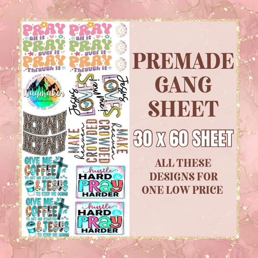 Faith 30x60 - PRE MADE GANG SHEET – Classy Crafts