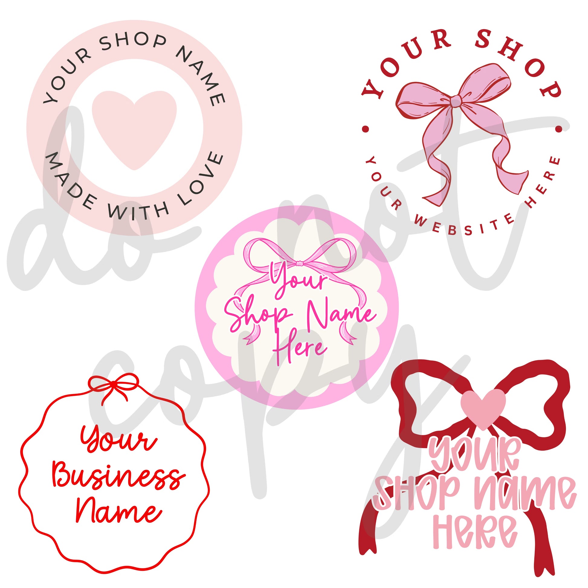 Red + Pink Custom Coquette Stickers – Classy Crafts
