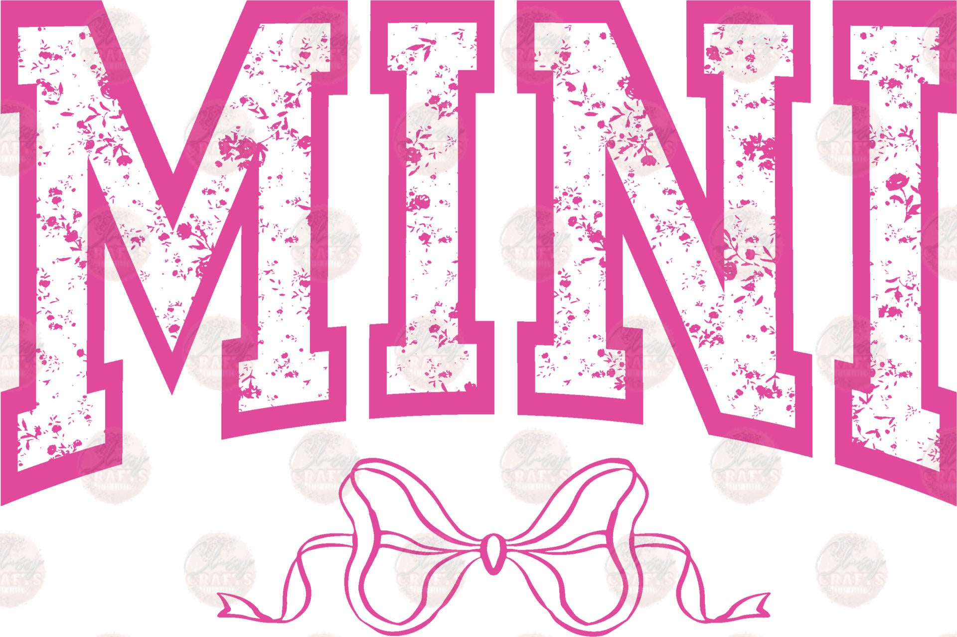 Mini Pink Bow Transfer – Classy Crafts