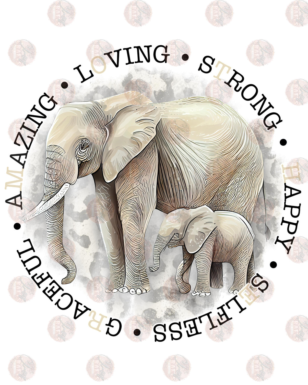 Mother Elephant Transfer – Classy Crafts