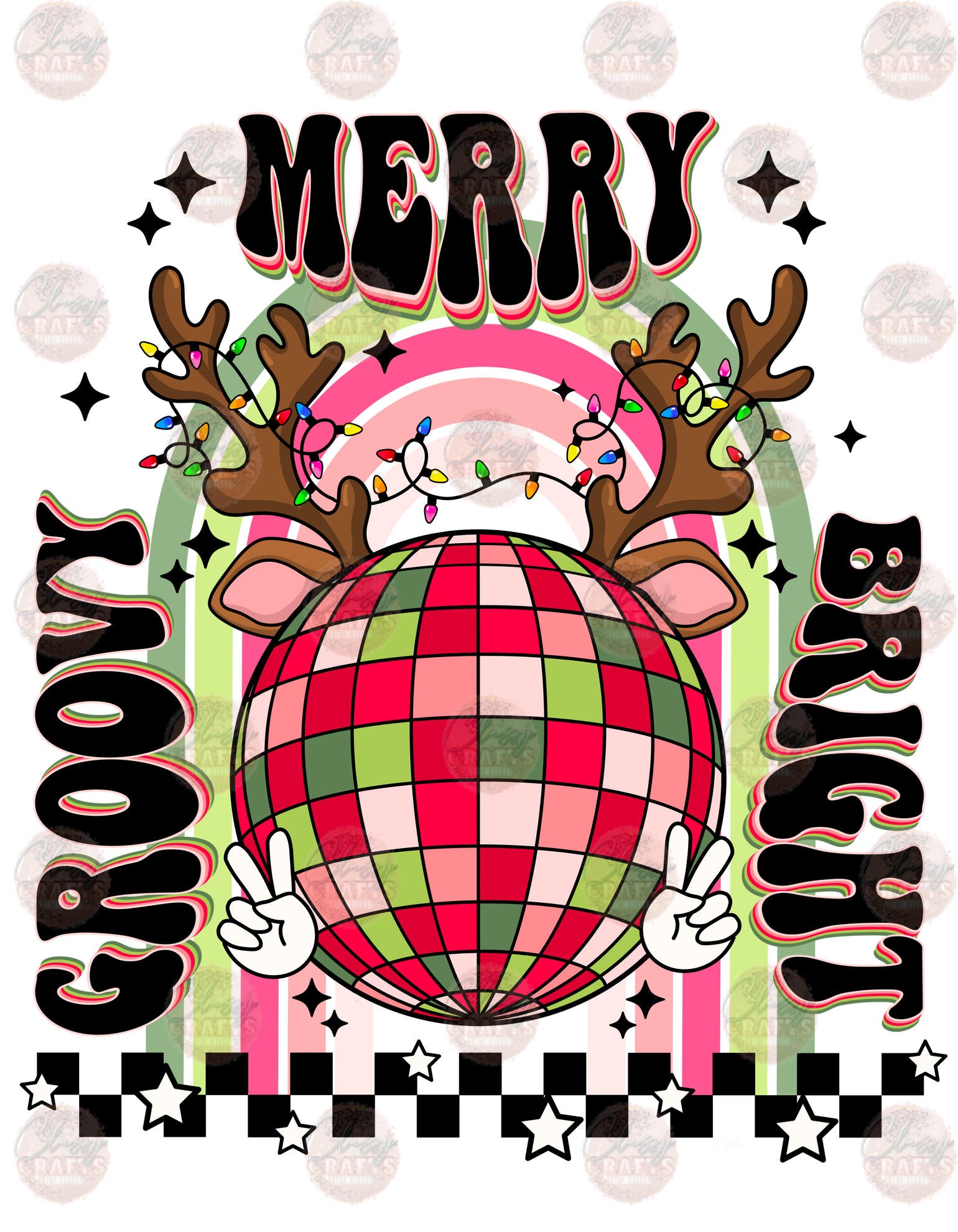 Reindeer Rainbow Transfer – Classy Crafts