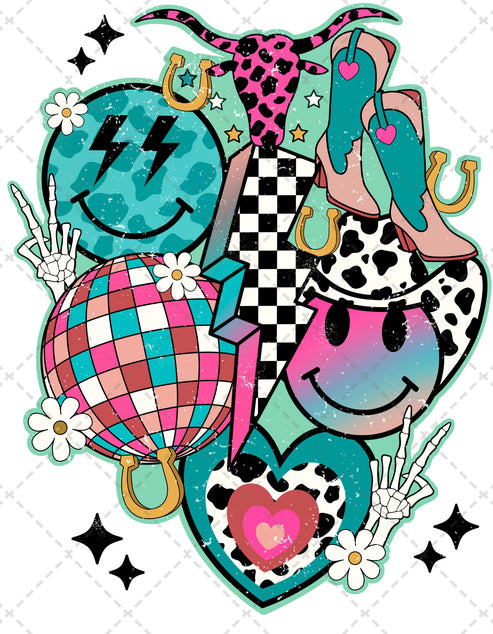 Retro Western Collage Grunge Transfer – Classy Crafts