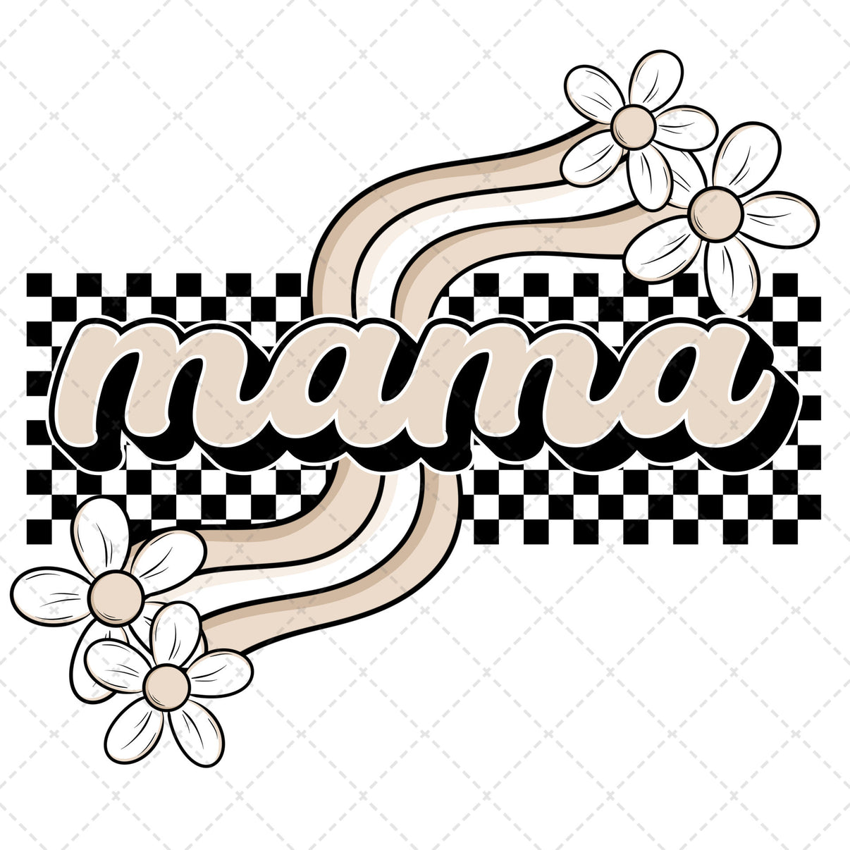 Retro mama wave Transfer – Classy Crafts