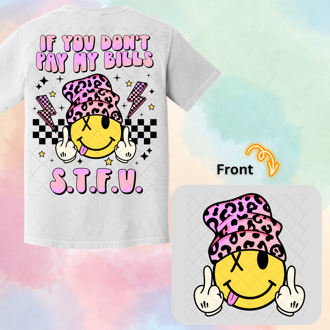STFU Smiley Face ** TWO PART* SOLD SEPARATELY** – Classy Crafts