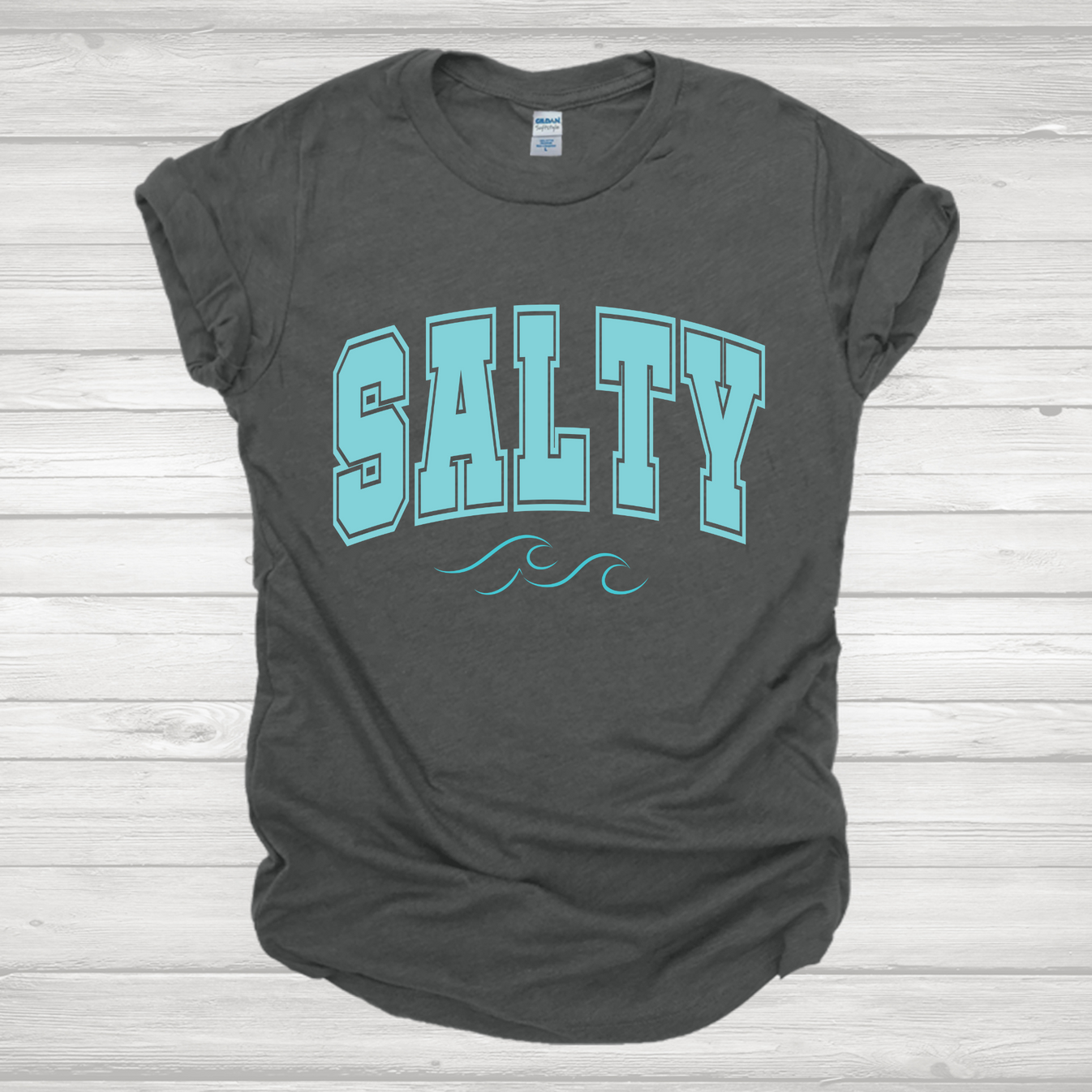 Salty Varsity Teal Transfer – Classy Crafts