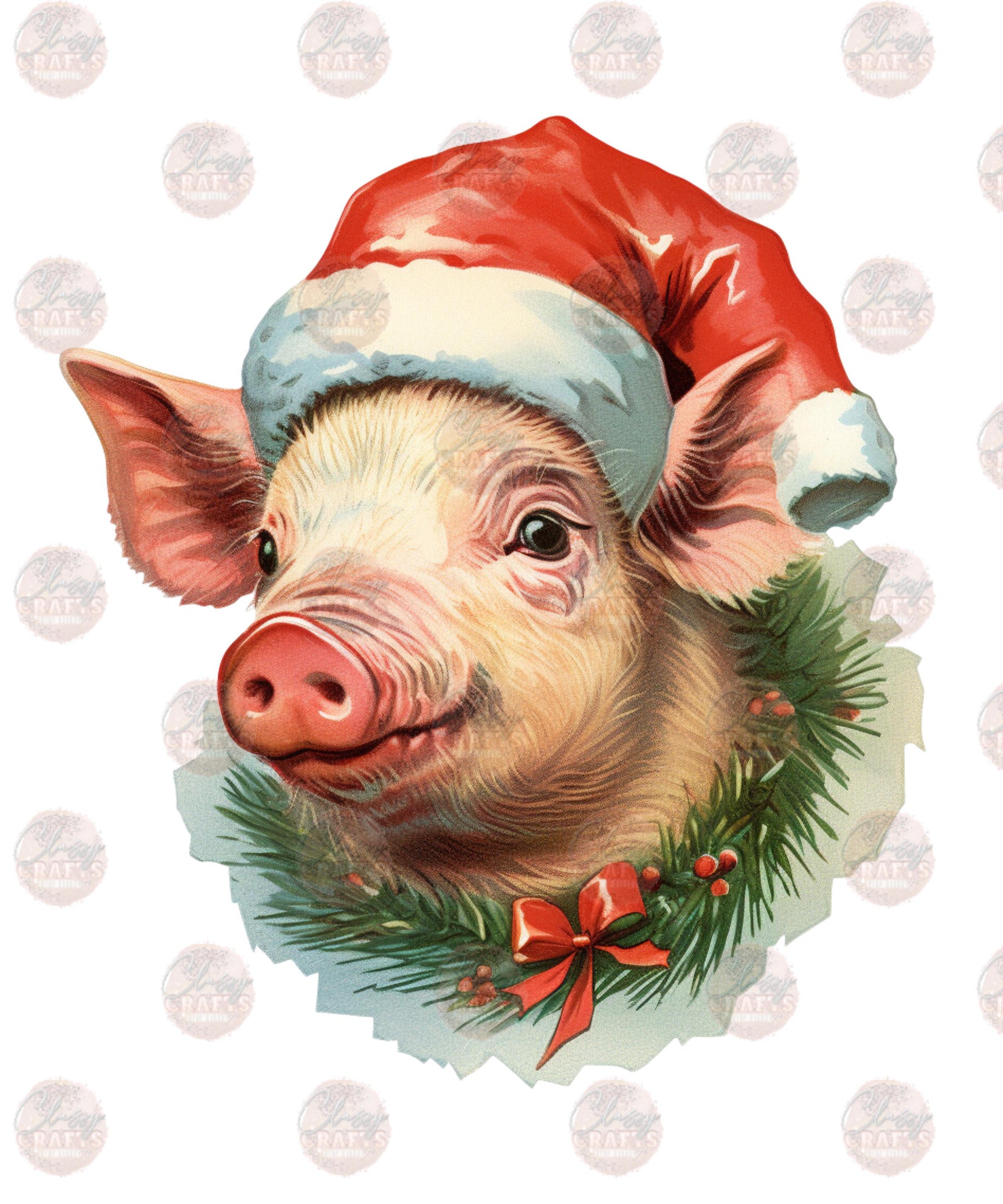 Santa Pig Transfer – Classy Crafts