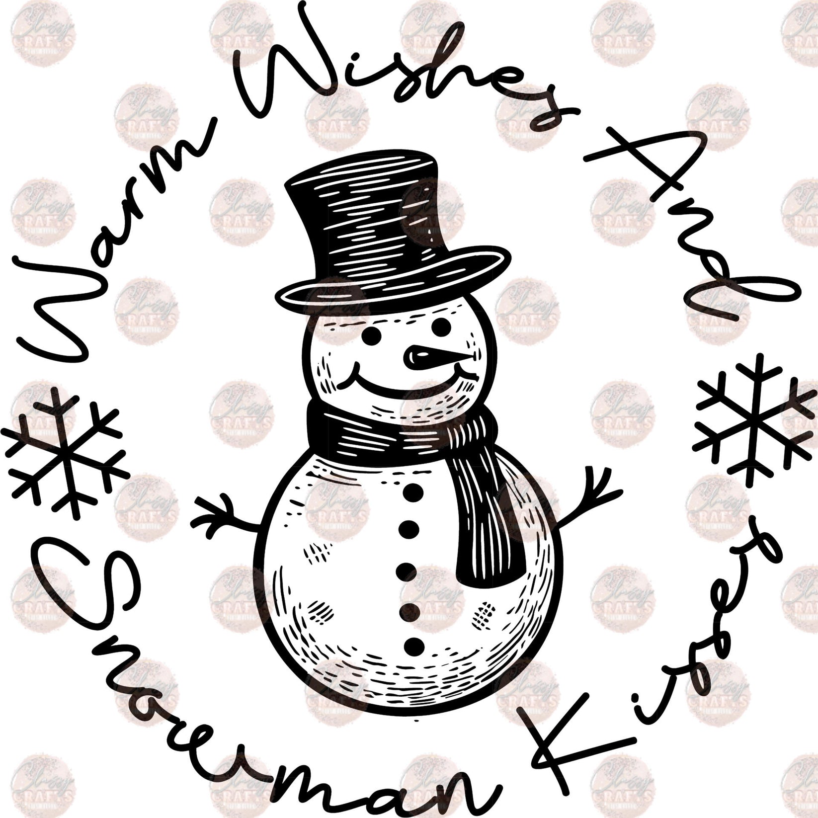 Snowman Kisses - Sublimation Transfers – Classy Crafts