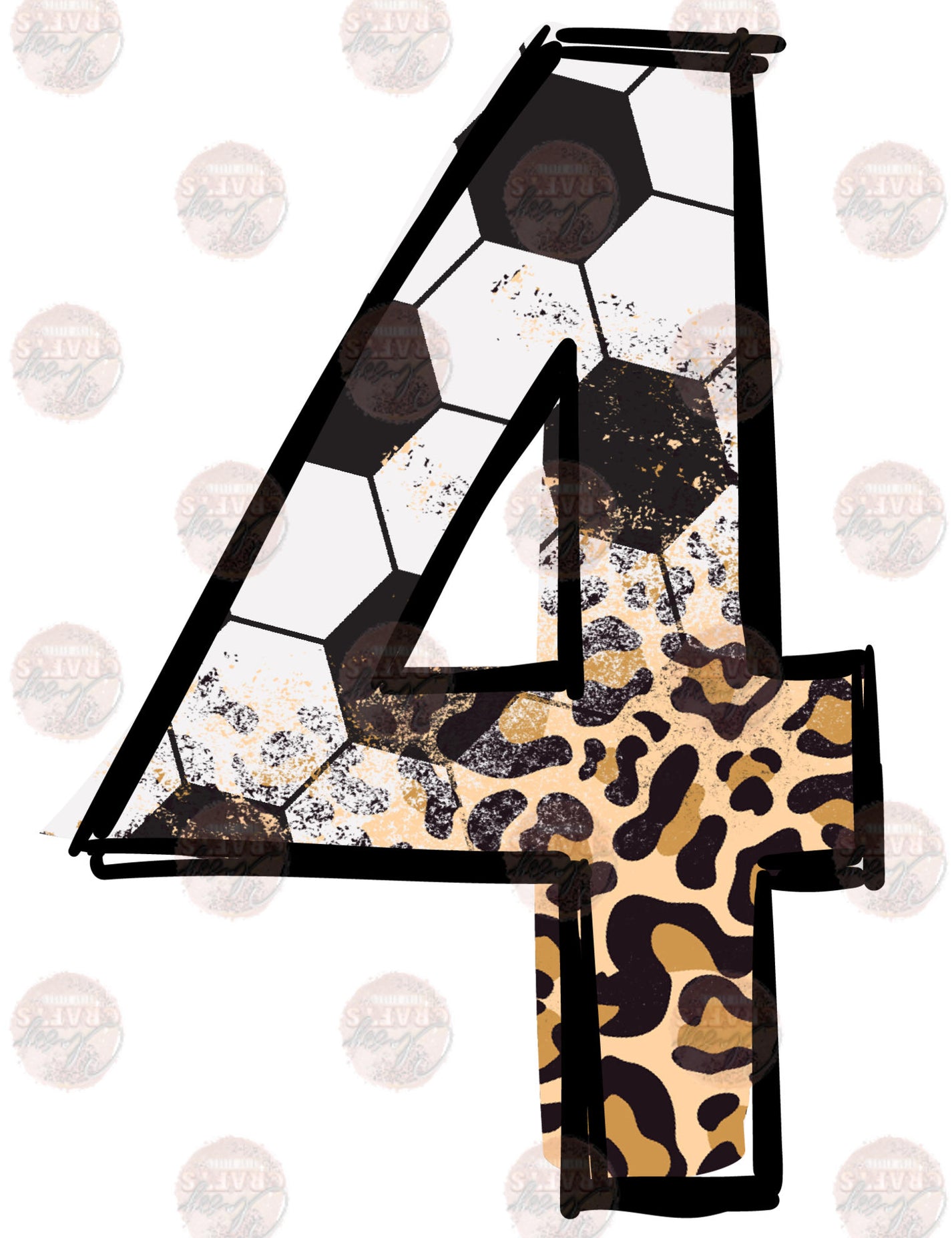 Soccer Number 4 Transfer – Classy Crafts
