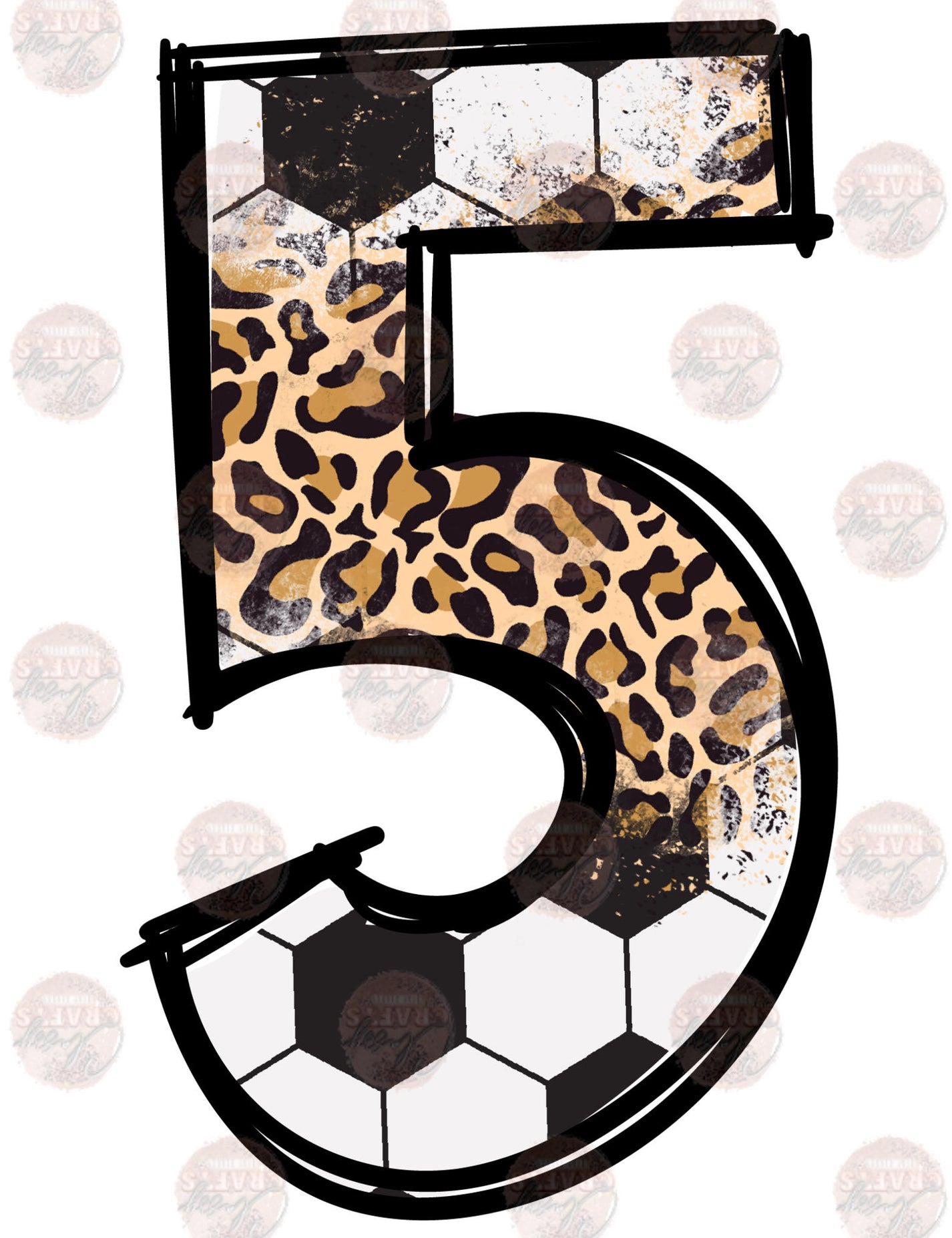 Soccer Number 5 Transfer – Classy Crafts