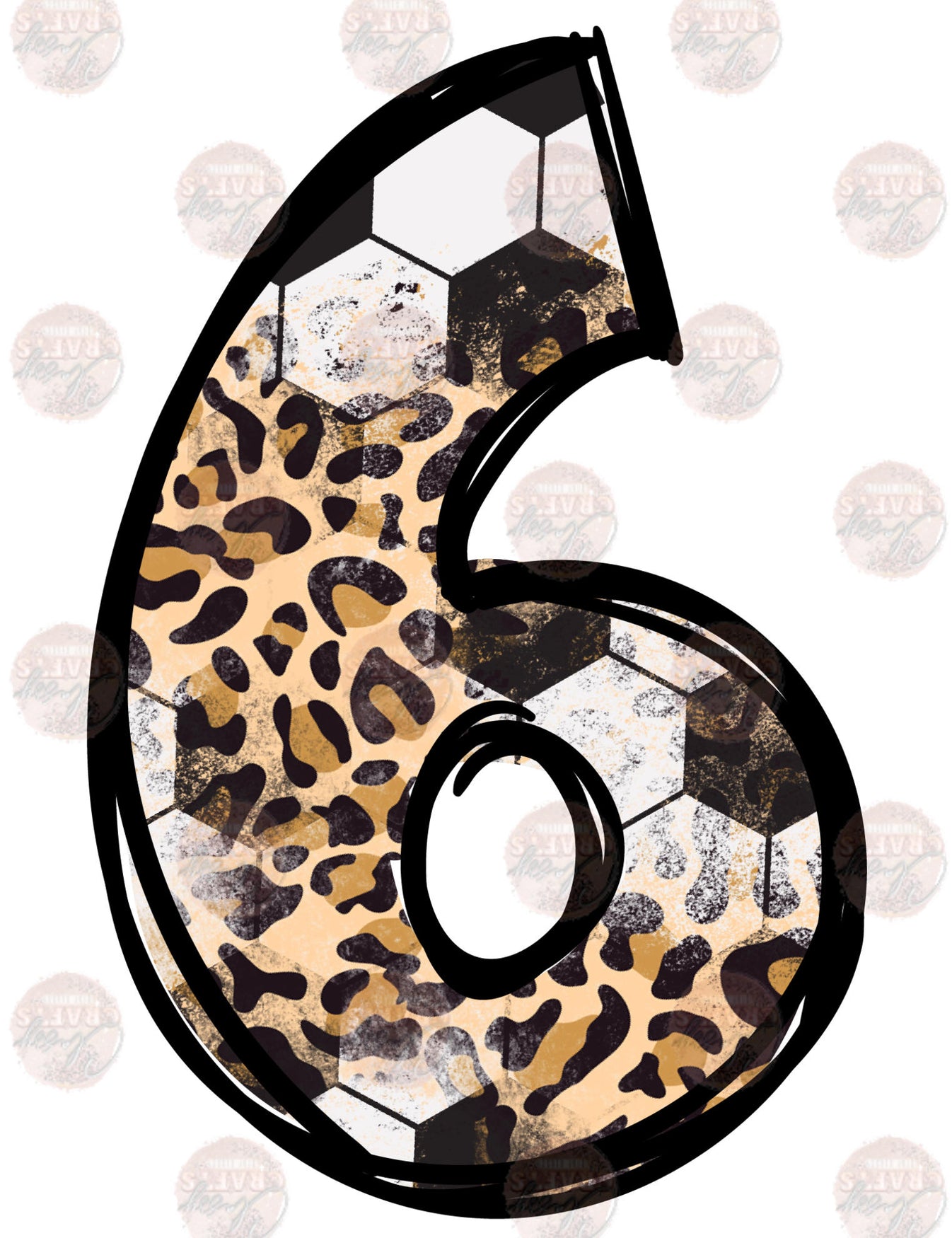 Soccer Number 6 Transfer – Classy Crafts