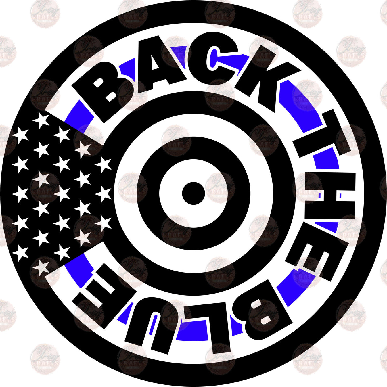 Thin Blue Line Bullet Transfer – Classy Crafts