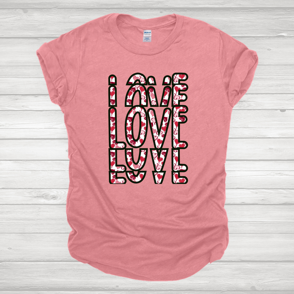 Love Stacked Transfer – Classy Crafts