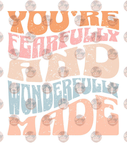 You're Fearfully And Wonderfully Made Transfer – Classy Crafts