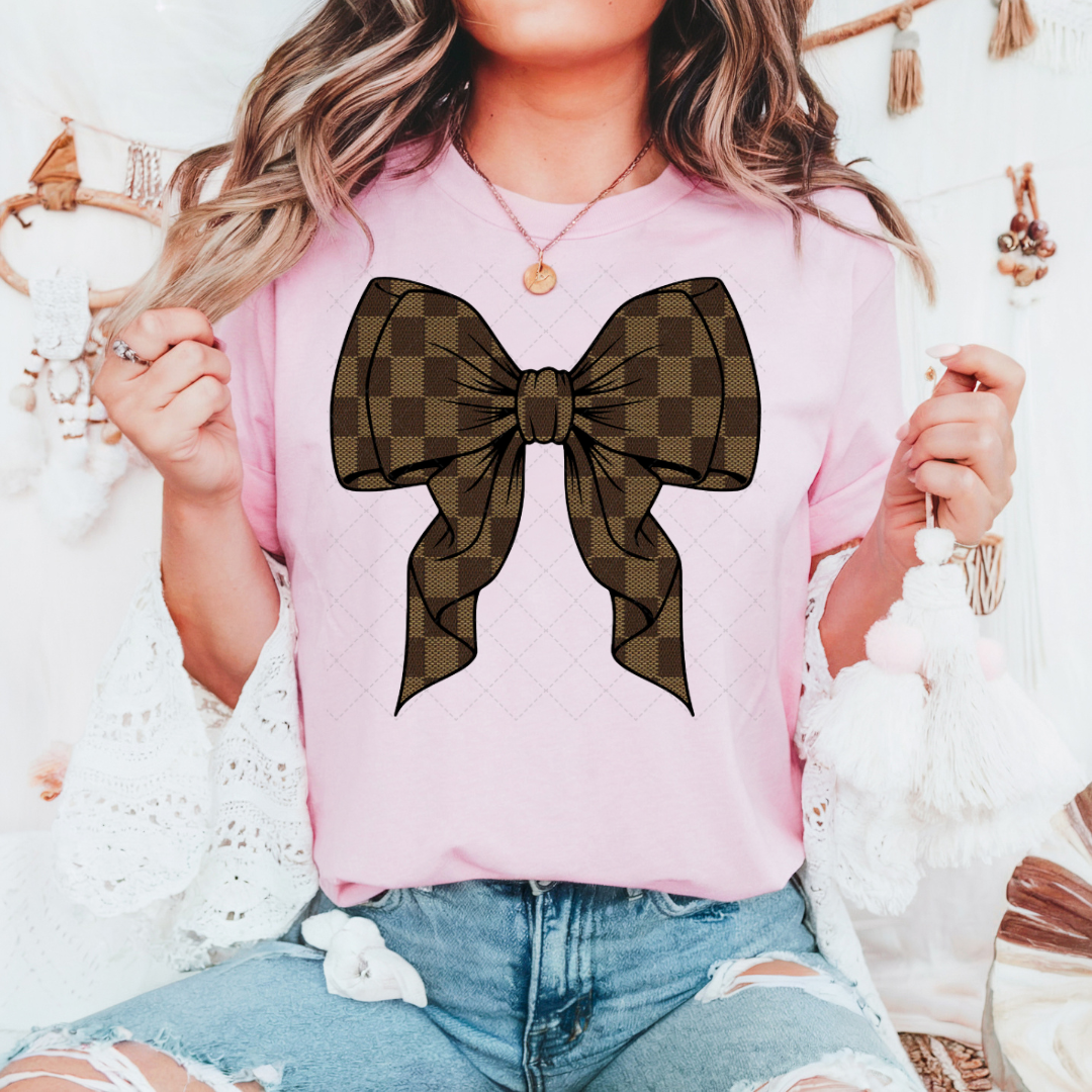 Brown Preppy Bow Transfer – Classy Crafts