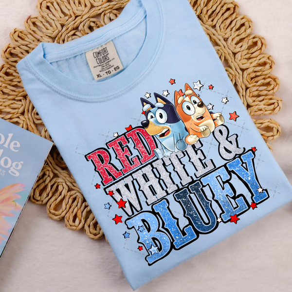 Red White and Bluey Transfer – Classy Crafts