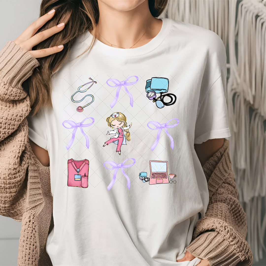 Nurse Coquette Grid Transfer – Classy Crafts