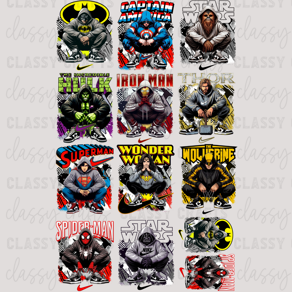 Superhero Check - 30x48 - PREMADE GANG SHEET – Classy Crafts