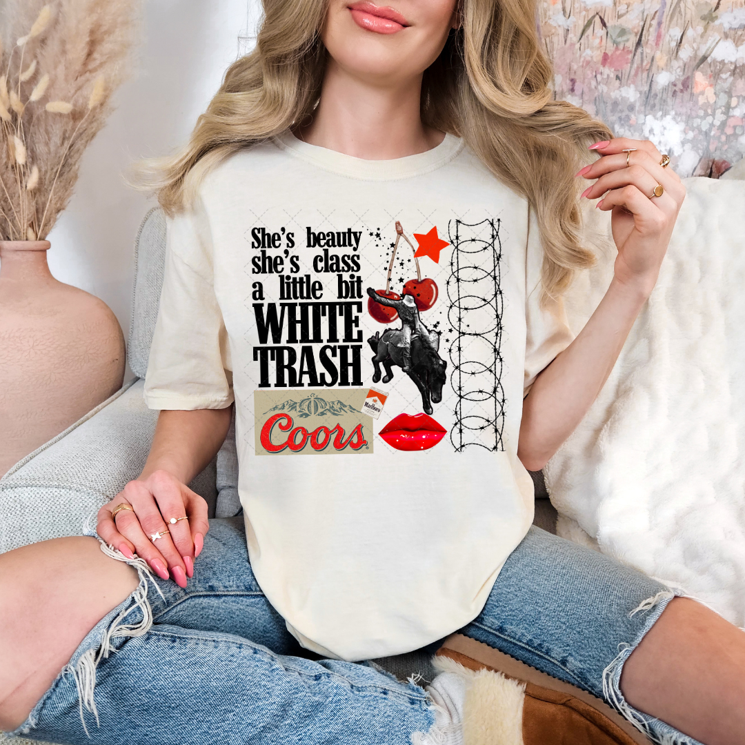 White Trash Collage Transfer – Classy Crafts