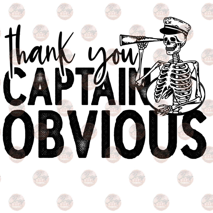 Captain Obvious- Thank You 2 - Sublimation Transfer – Classy Crafts