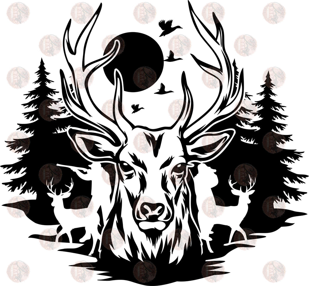 Deer Forest Transfer – Classy Crafts