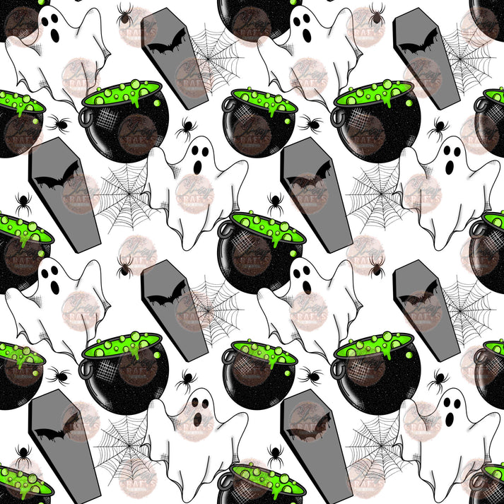 Ghost Cauldron 2 Seamless- Sublimation Transfer – Classy Crafts