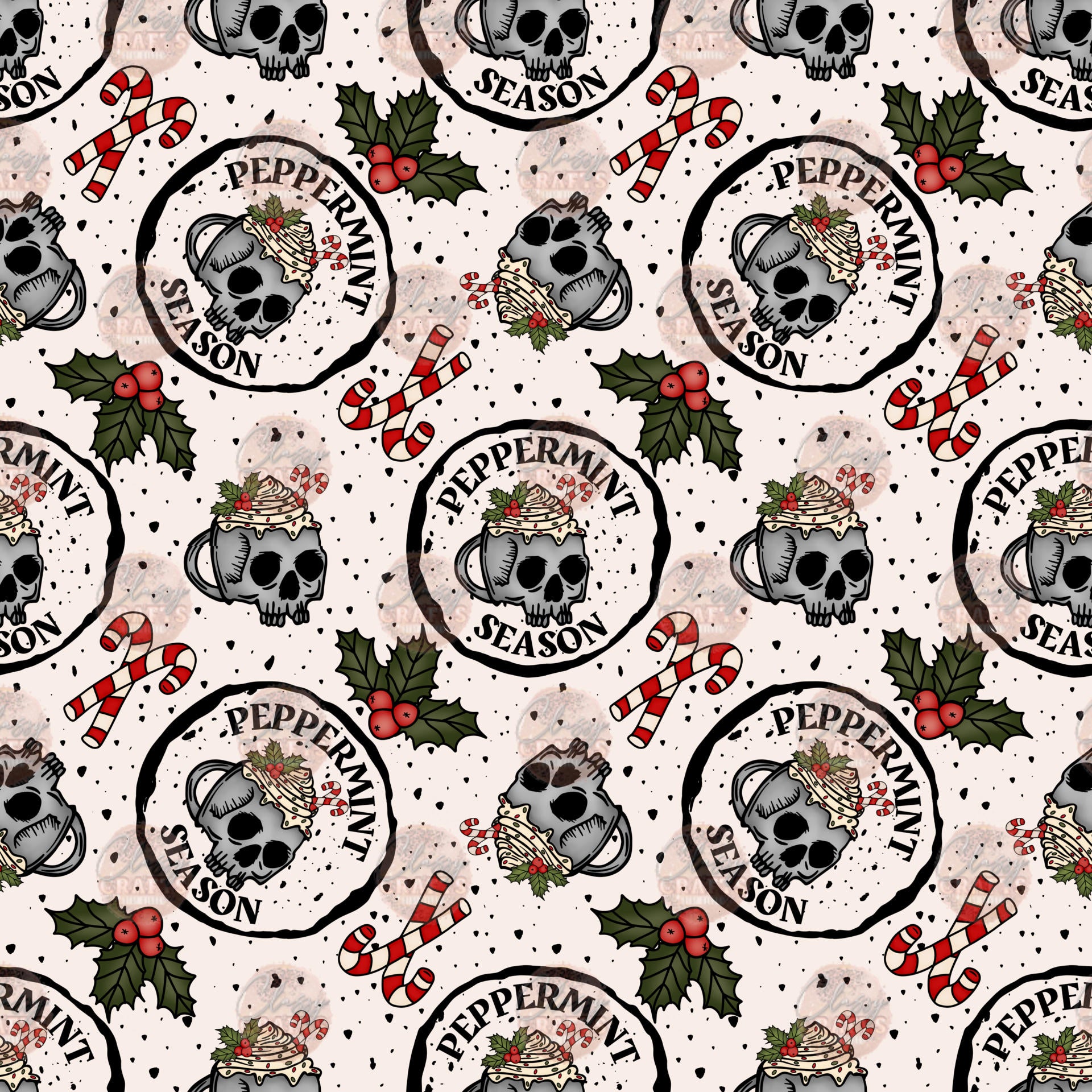 Peppermint Season Seamless Wrap - Sublimation Transfer – Classy Crafts