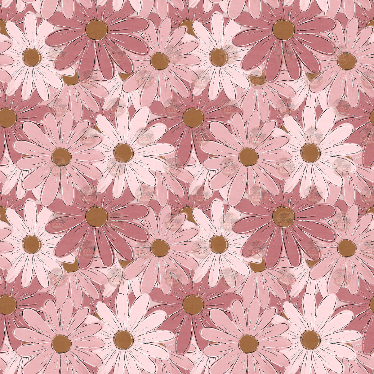 Pink Floral Seamless Wrap - Sublimation Transfer – Classy Crafts