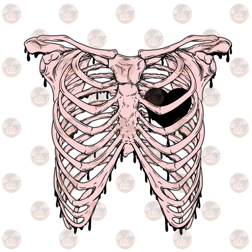 Skellie Heart Cage 2 Transfer – Classy Crafts