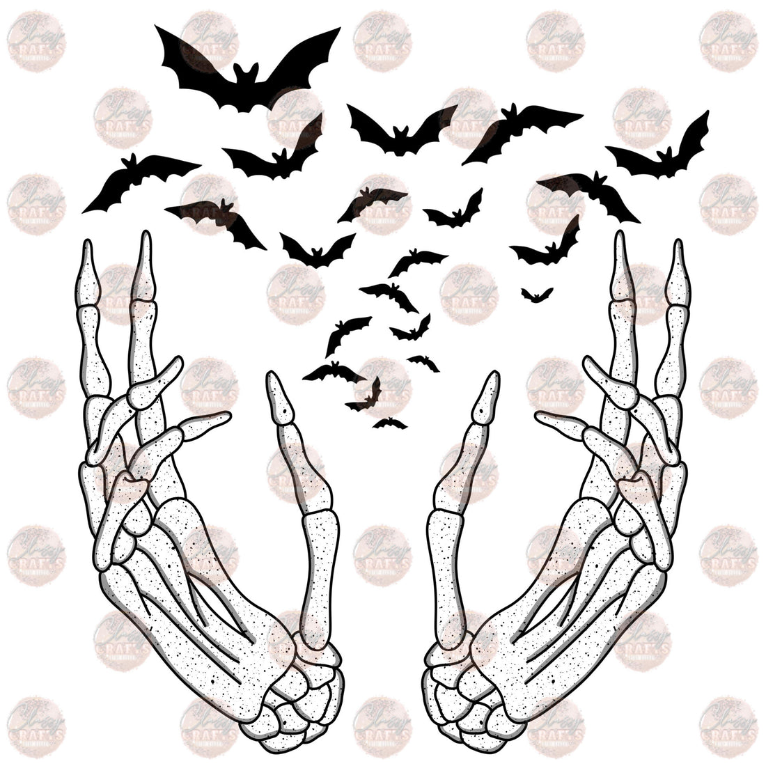 Skellie Hand Bat Transfer – Classy Crafts